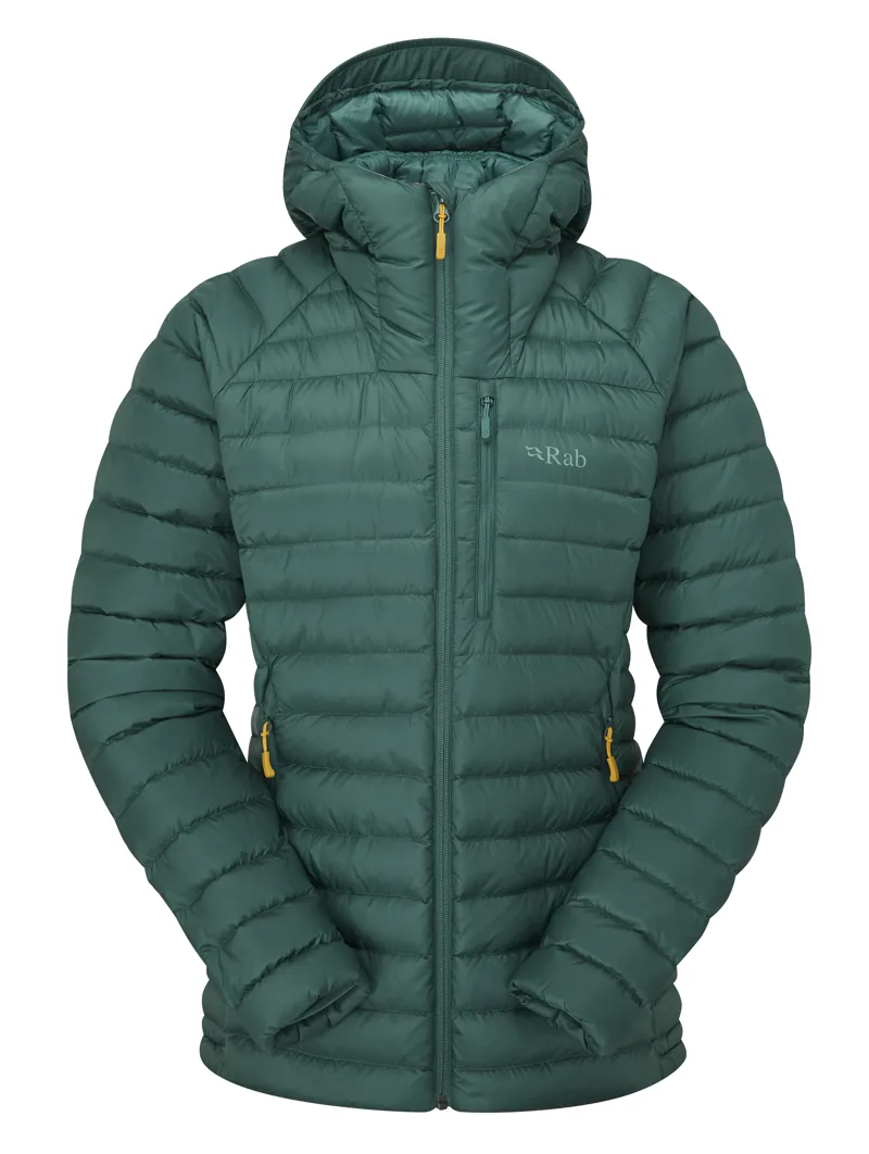 Rab Womens Microlight Alpine Long Jacket Green Slate