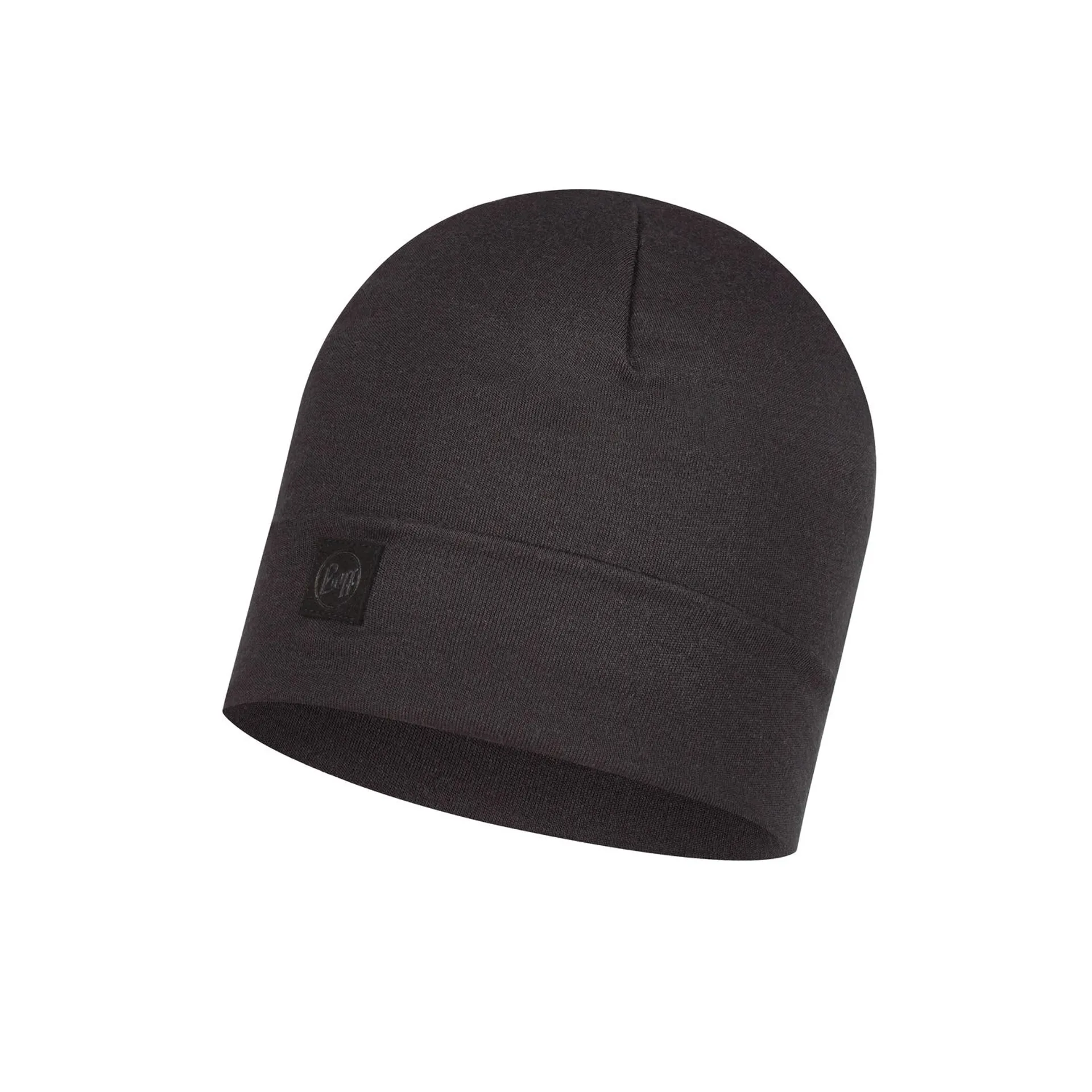 Buff Merino Heavyweight Beanie - Solid Black