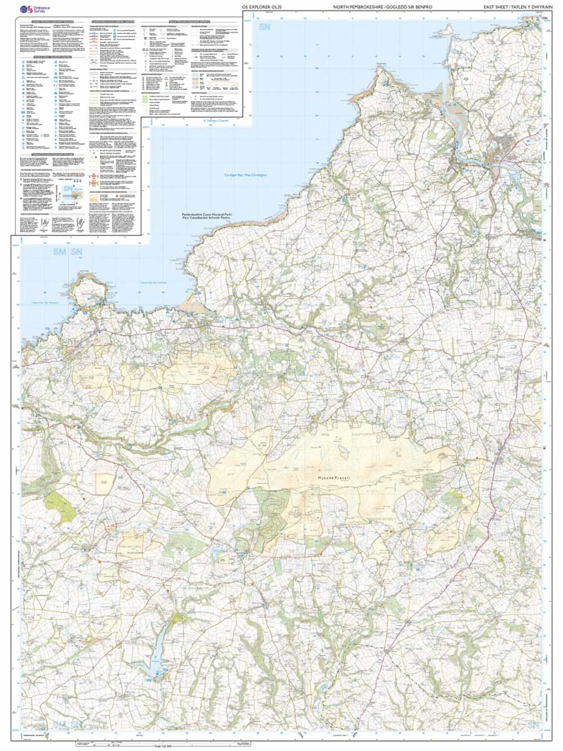 OS Explorer OL35 North Pembrokeshire Map with download
