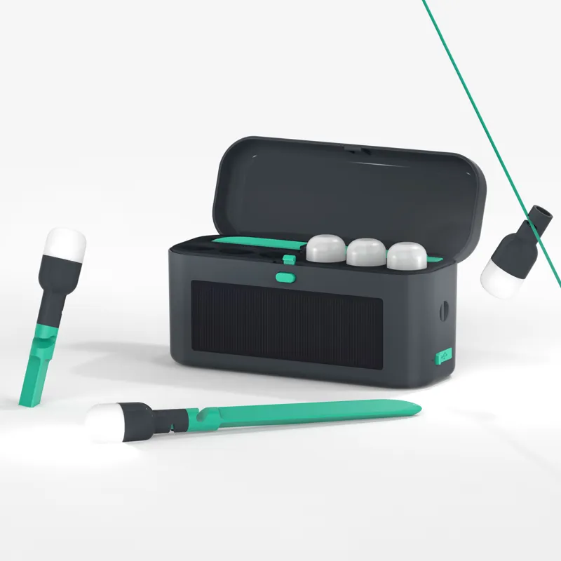 Luci Solar Site Lites 6 Rechargeable Tent Peg and Hangable Lights
